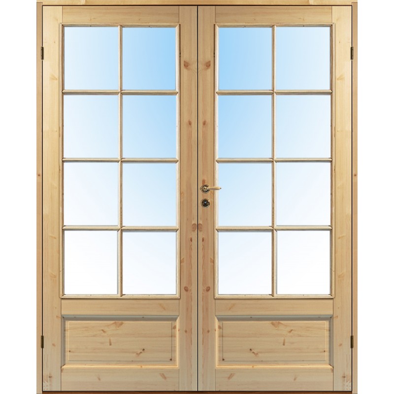 Parinnerdörr Allmoge Massiv obehandlad furu SP8 - DörrTema.se